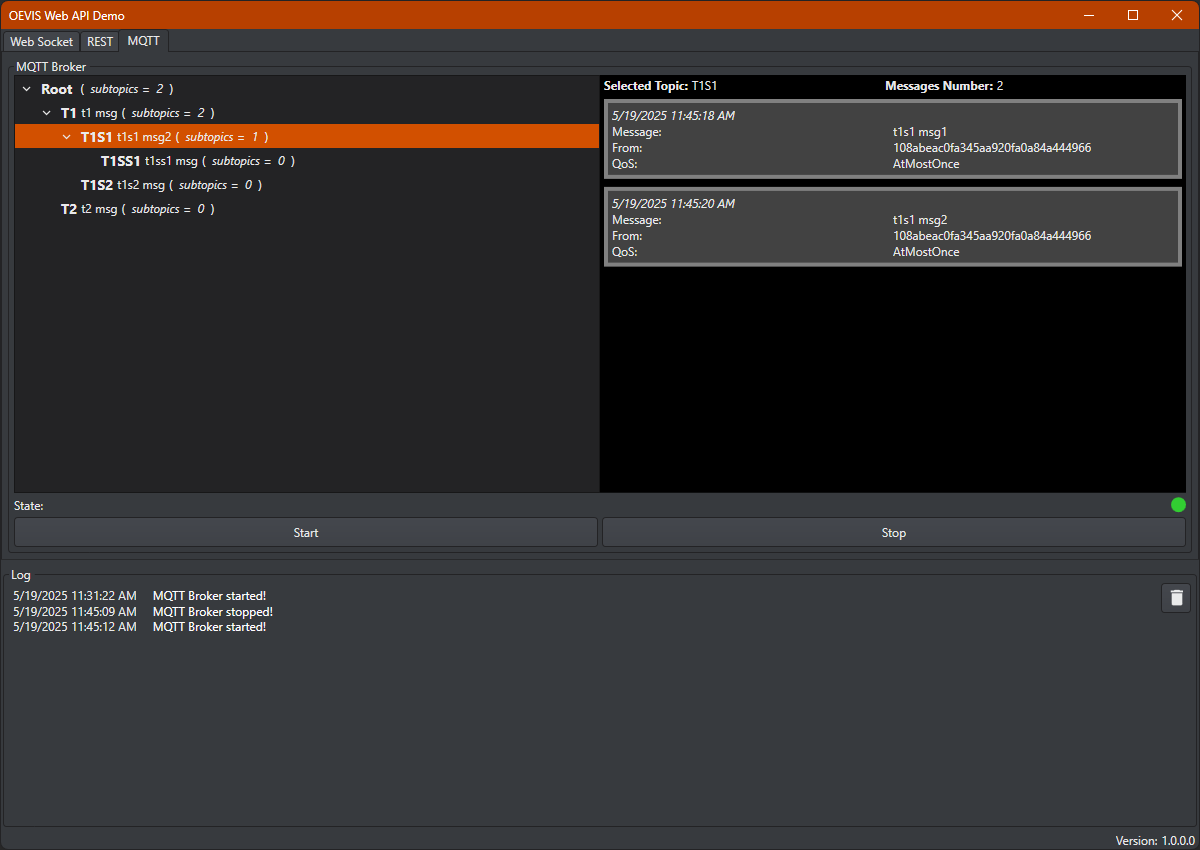 Web API Demo App - OEVIS® Documentation