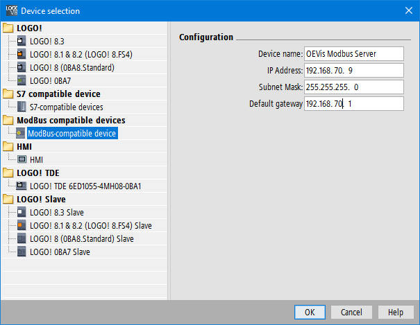 Using Modbus with Siemens PLC - OEVIS® Documentation